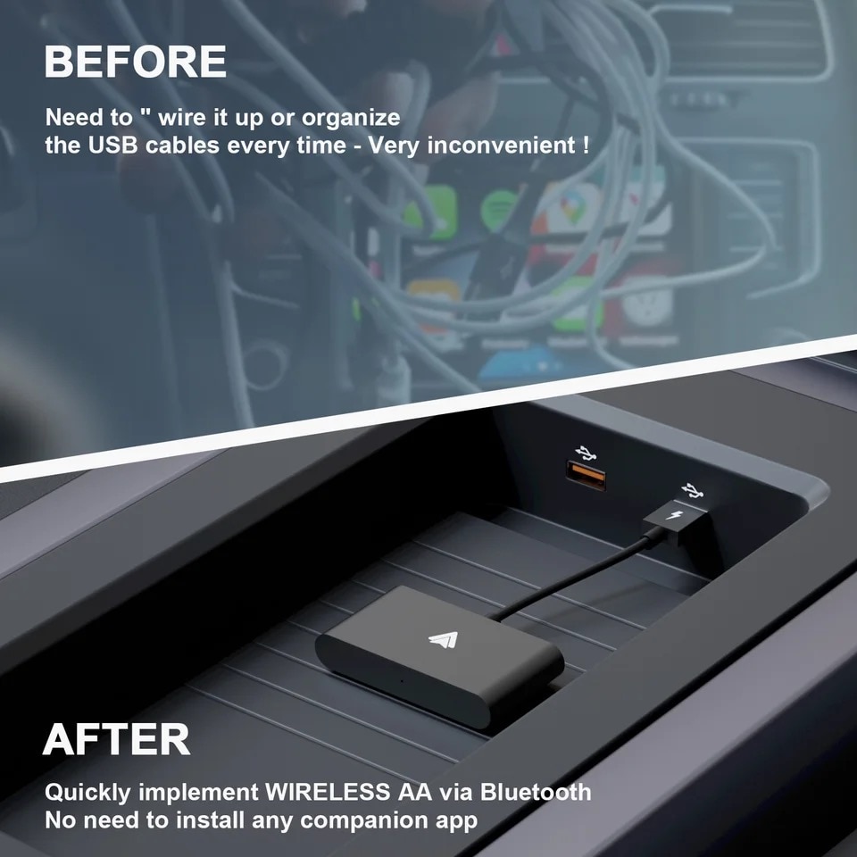 Modul Android Auto wireless ROHS Negru compatibil cu masinile care cu ...