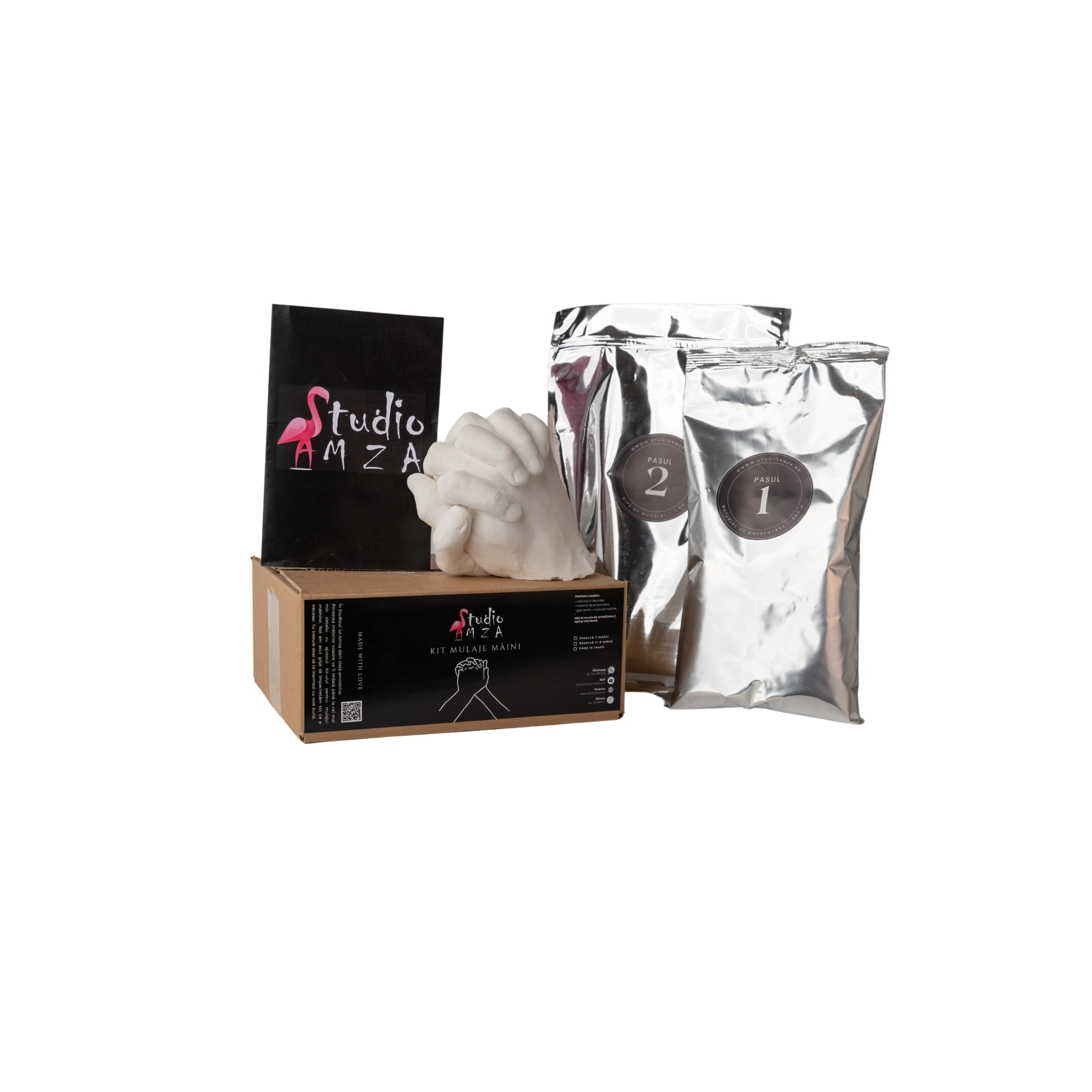 Kit mulaj maini 3D cuplu pentru doua maini adulte - Studio Amza - eMAG.ro