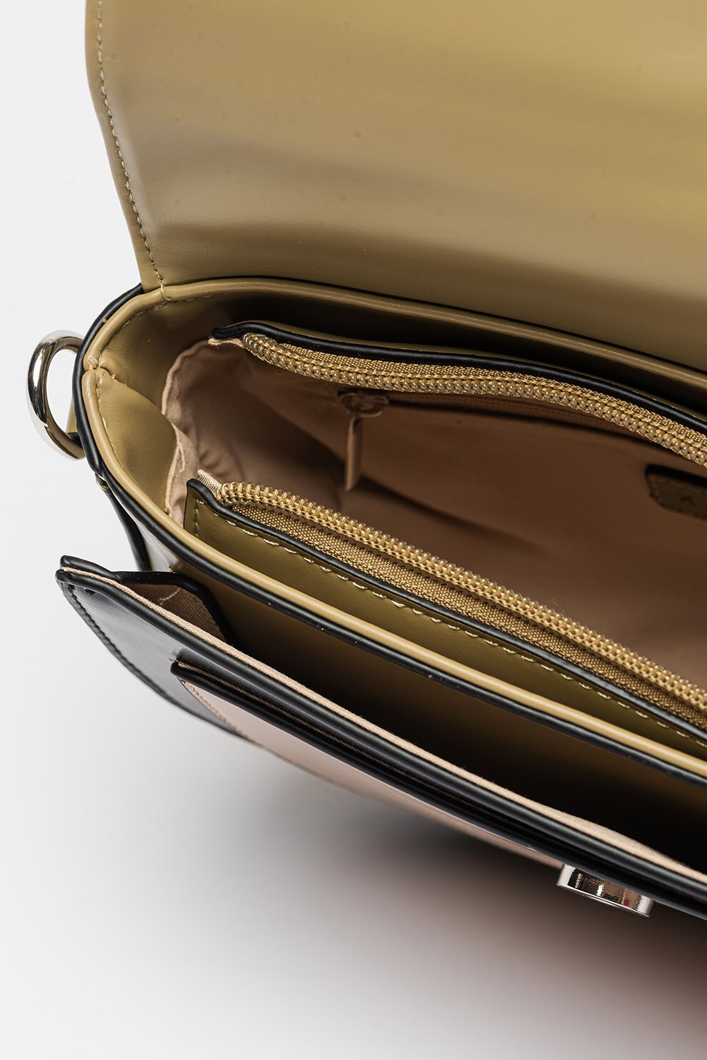 KEDDO, Чанта от еко кожа, Черен, Каки - eMAG.bg