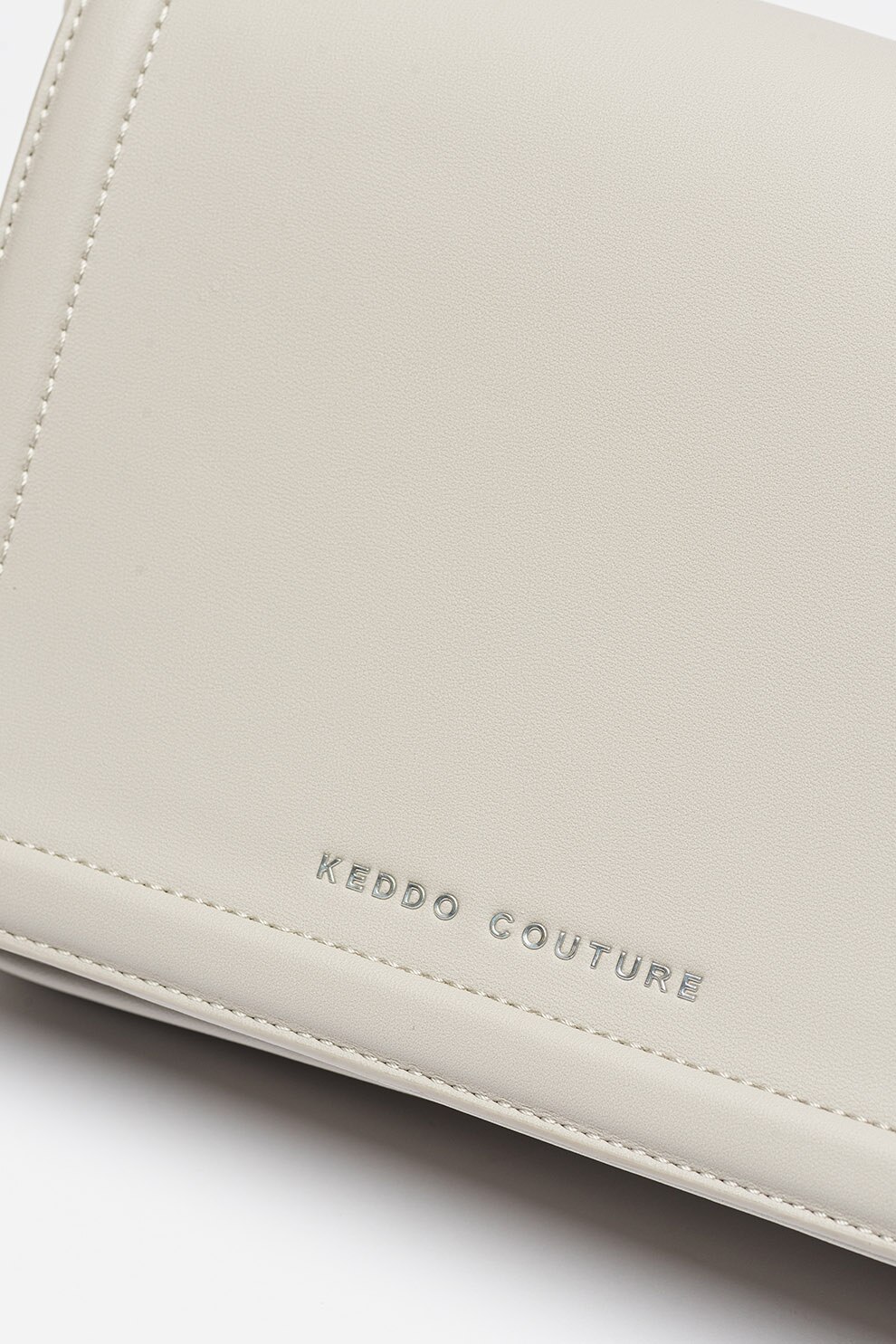 KEDDO, Чанта от еко кожа с регулируема презрамка, Пепеляво сиво - eMAG.bg