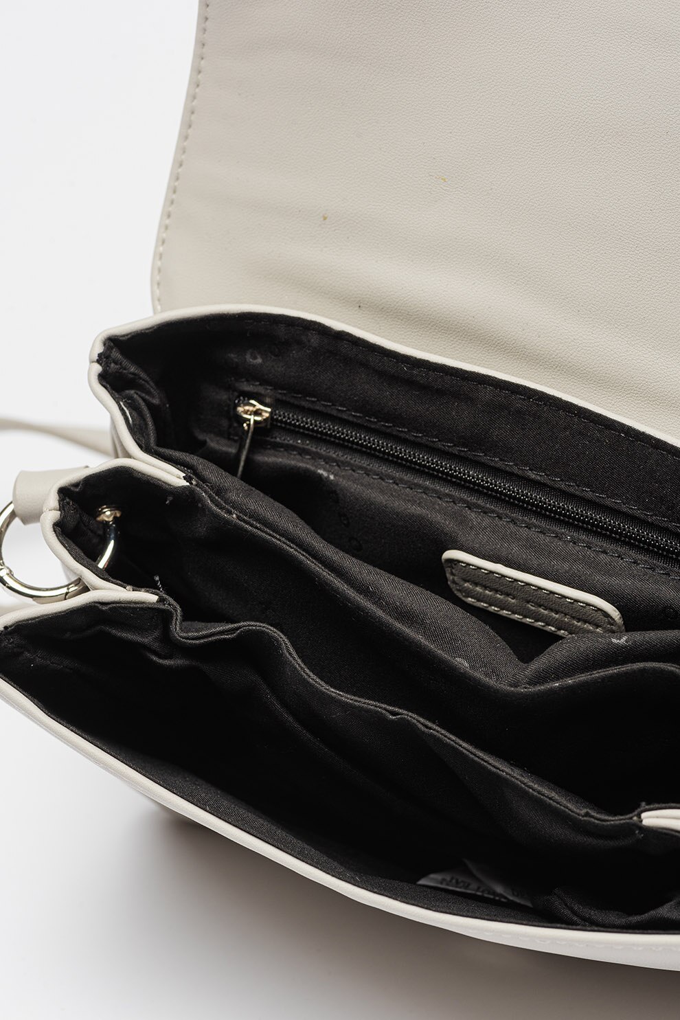 KEDDO, Чанта от еко кожа с регулируема презрамка, Пепеляво сиво - eMAG.bg