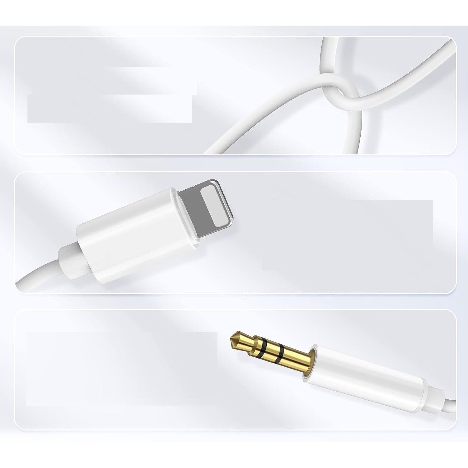 Cablu auxiliar pentru iPhone cu mufa Lightning si jack 3.5 mm pentru ...