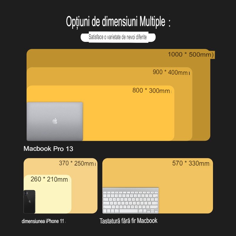 Mouse Pad pentru gameri, pentru birou, din cauciuc natural, cu o ...