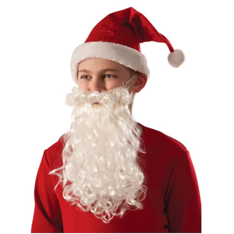 Barba creata si mustata Mos Craciun, pentru copii, lungime 30 cm ...