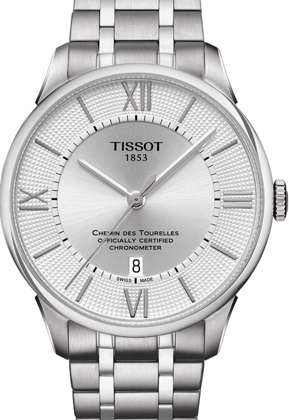 Tissot Ceas argintiu cu mecanism vizibil pe spate Chemin des Tourelles ...