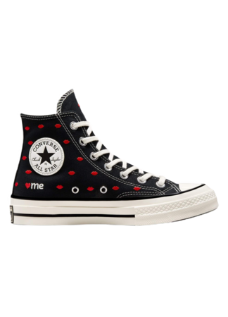 Tenisi, Converse, Textil, Negru/Rosu, 36.5 EU - eMAG.ro