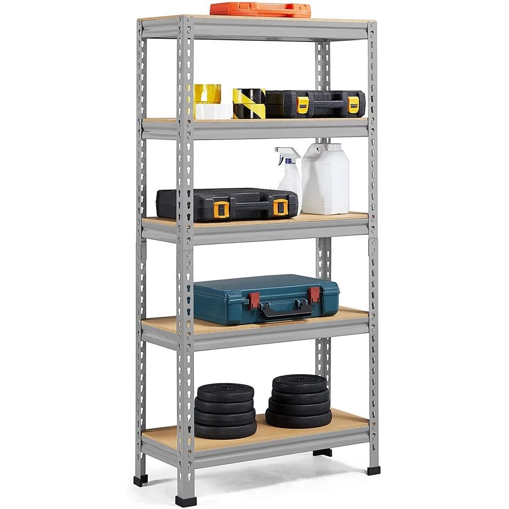 Raft metalic pentru depozitare cu 5 polite reglabile, sustine 150 kg ...