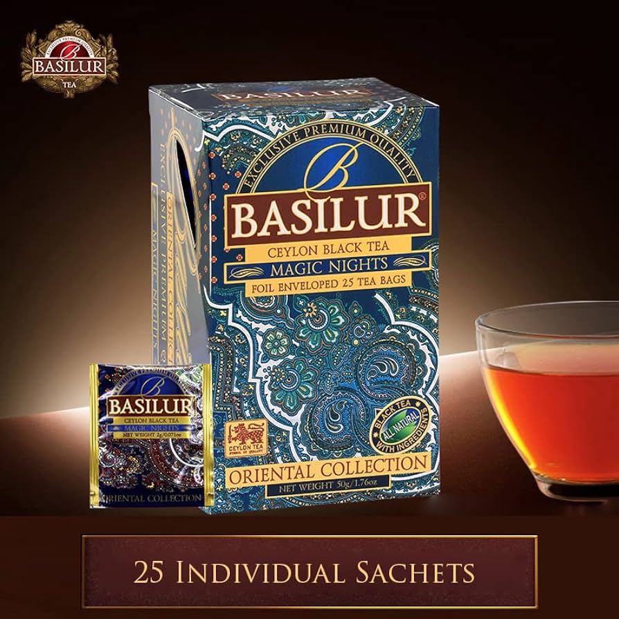 Ceai negru de ceylon Magic Nights, cu capsuni, caise, ananas si papaya ...