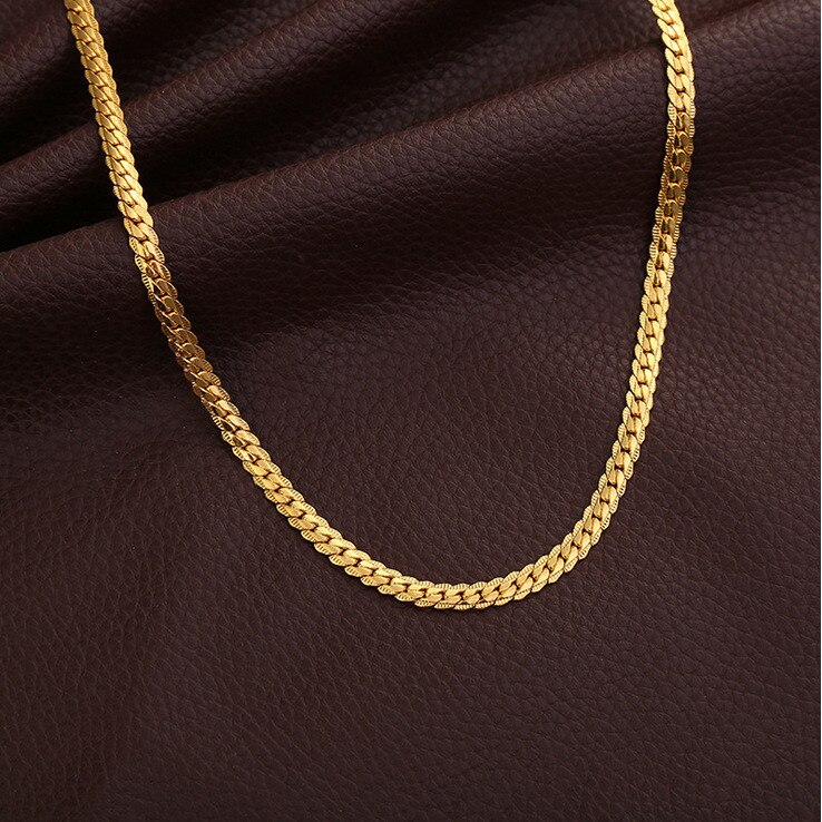 Lantisor Cuban Chain cu model din otel inoxidabil, unisex, placat cu ...