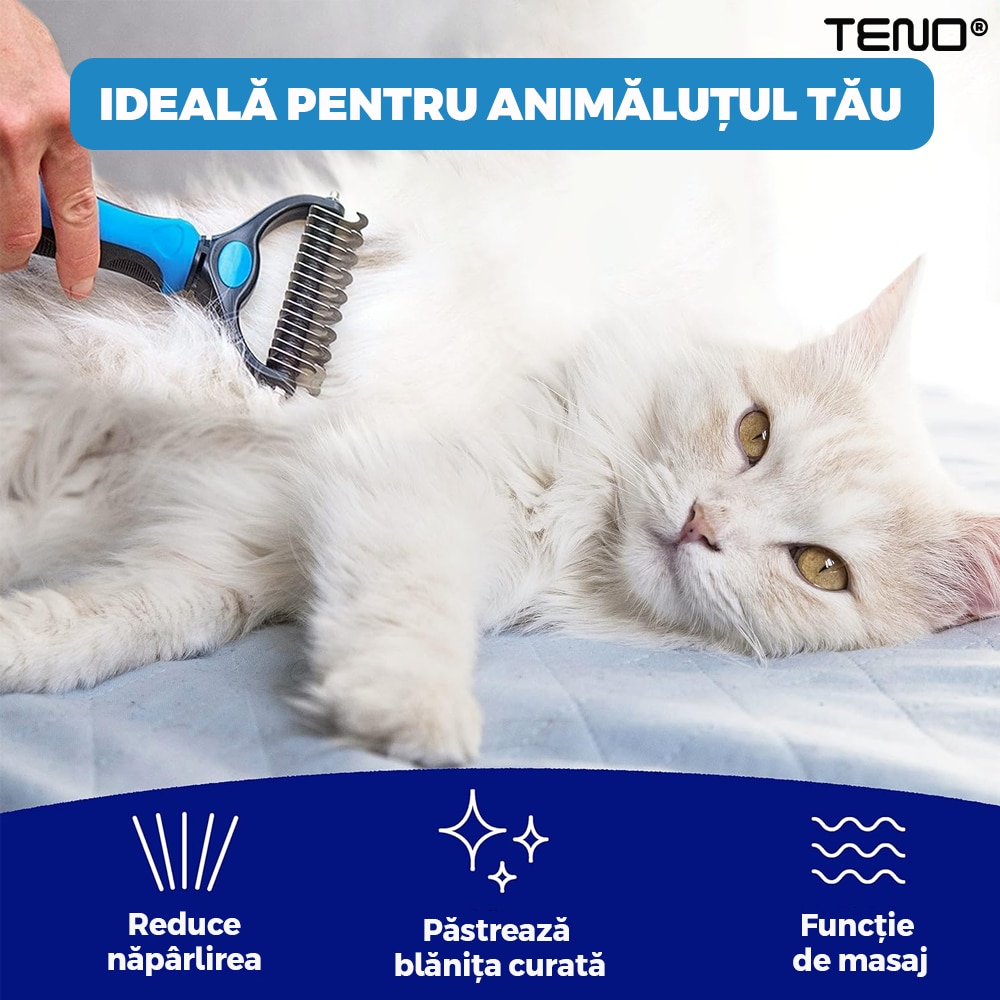Perie par Caini, Pisici, Animale, Teno®, tesala si perie trimmer 2 in 1 ...