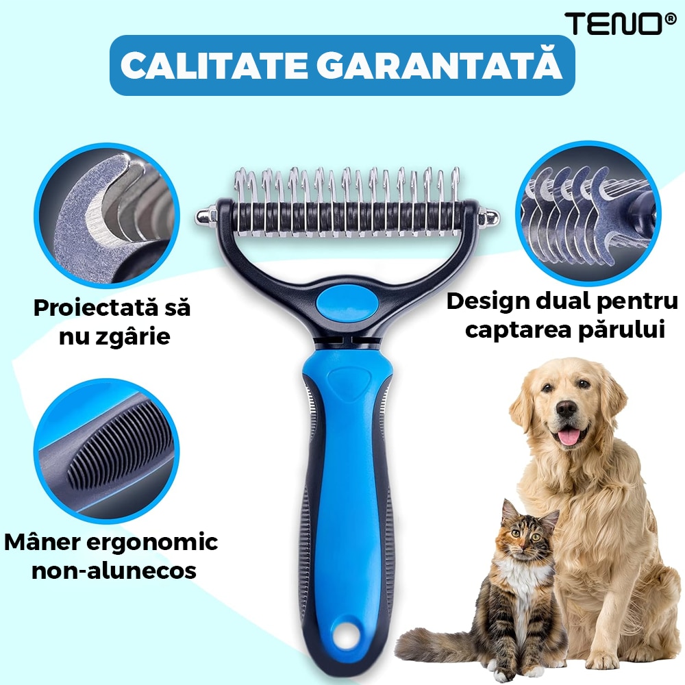 Perie par Caini, Pisici, Animale, Teno®, tesala si perie trimmer 2 in 1 ...