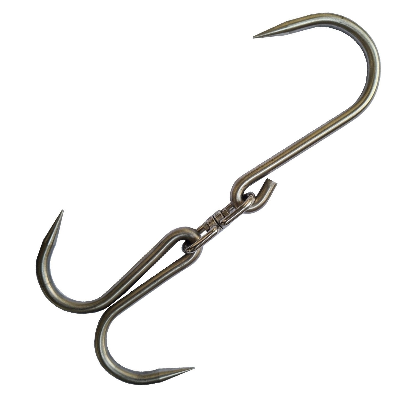 Carlig profesional de macelarie din inox, dublu, pivotant, 32 cm - eMAG.ro