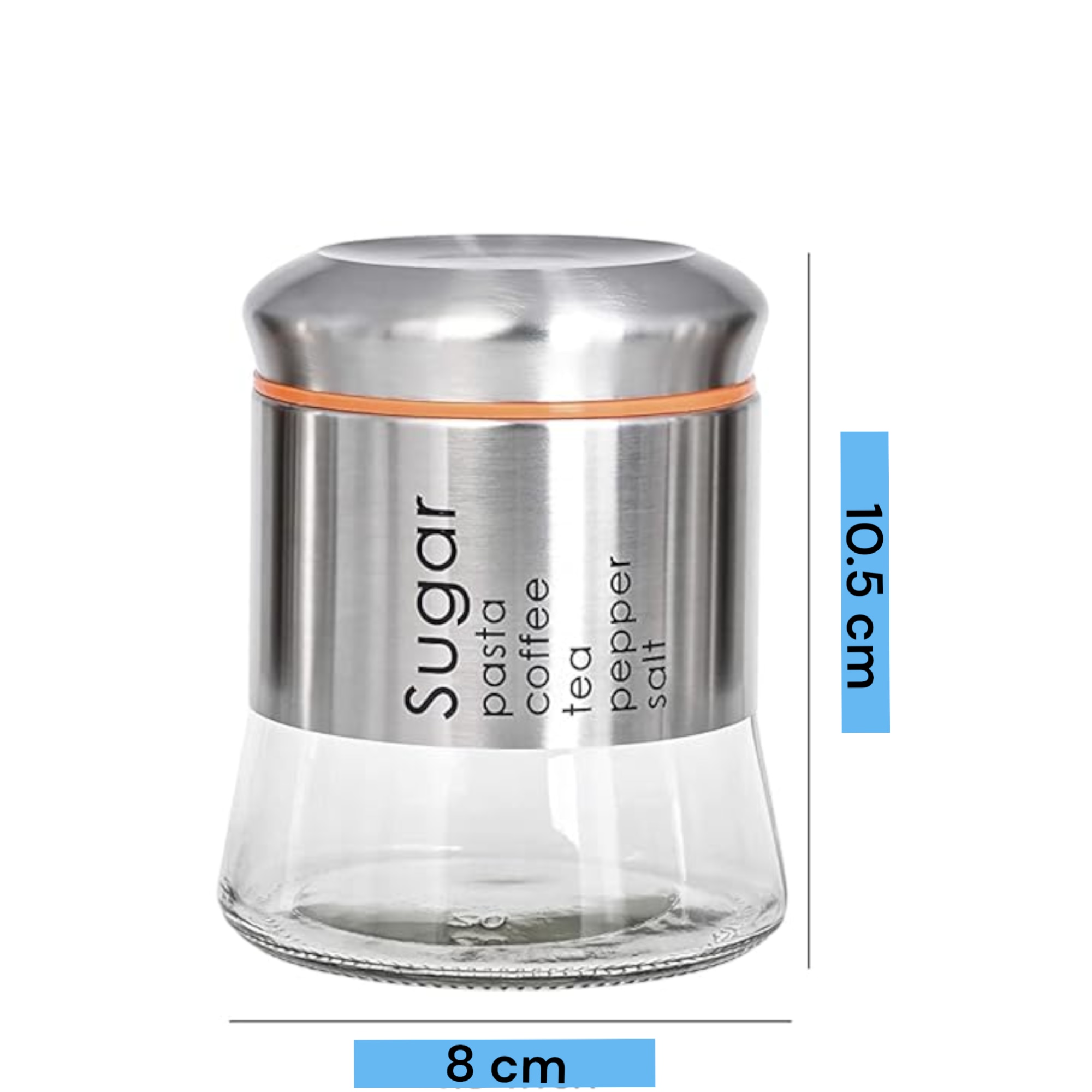 Set 3 borcane pentru condimente, ceai, zahar, paste, material sticla si ...