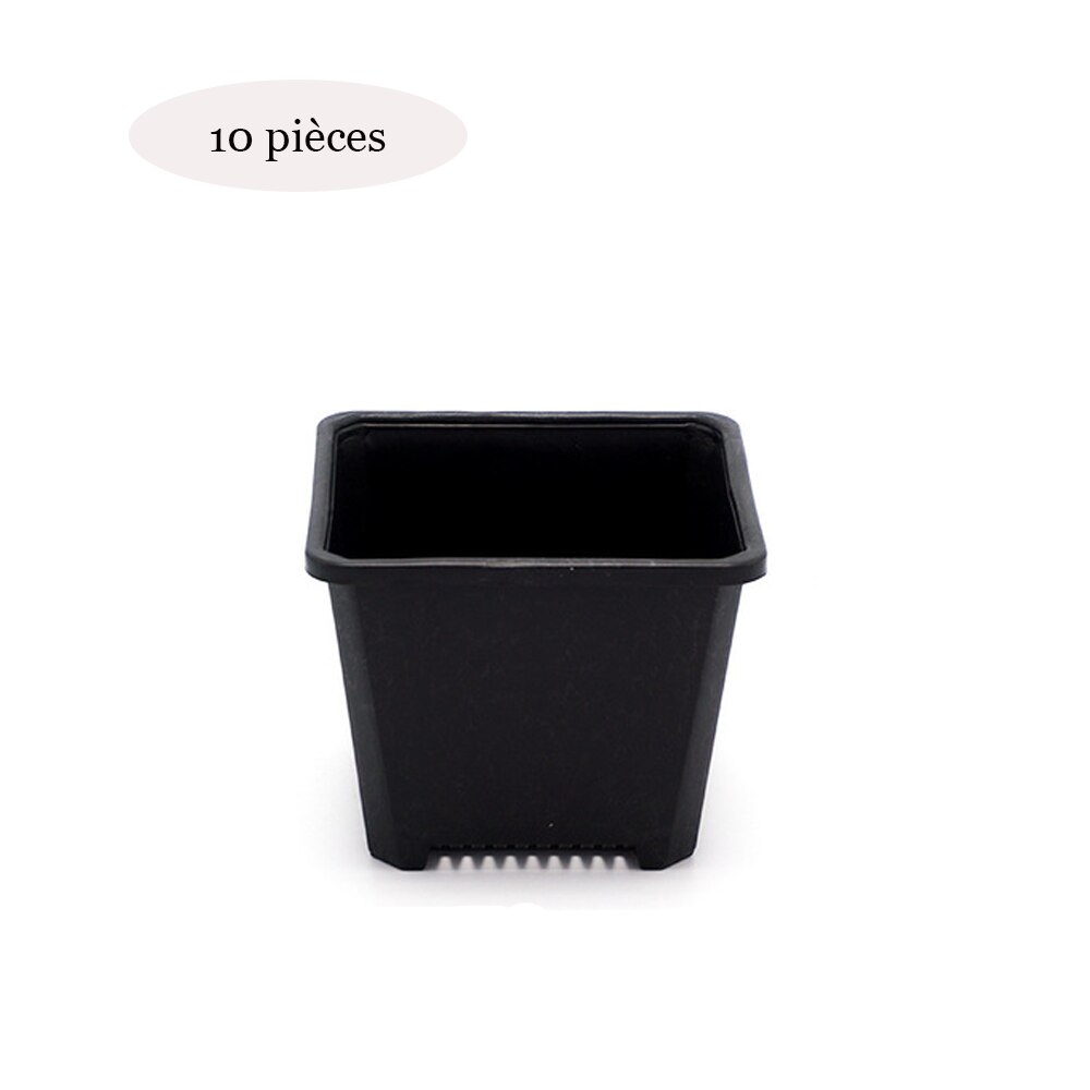 Set 10 ghivece pentru rasaduri, Sunmostar, Negru - eMAG.ro