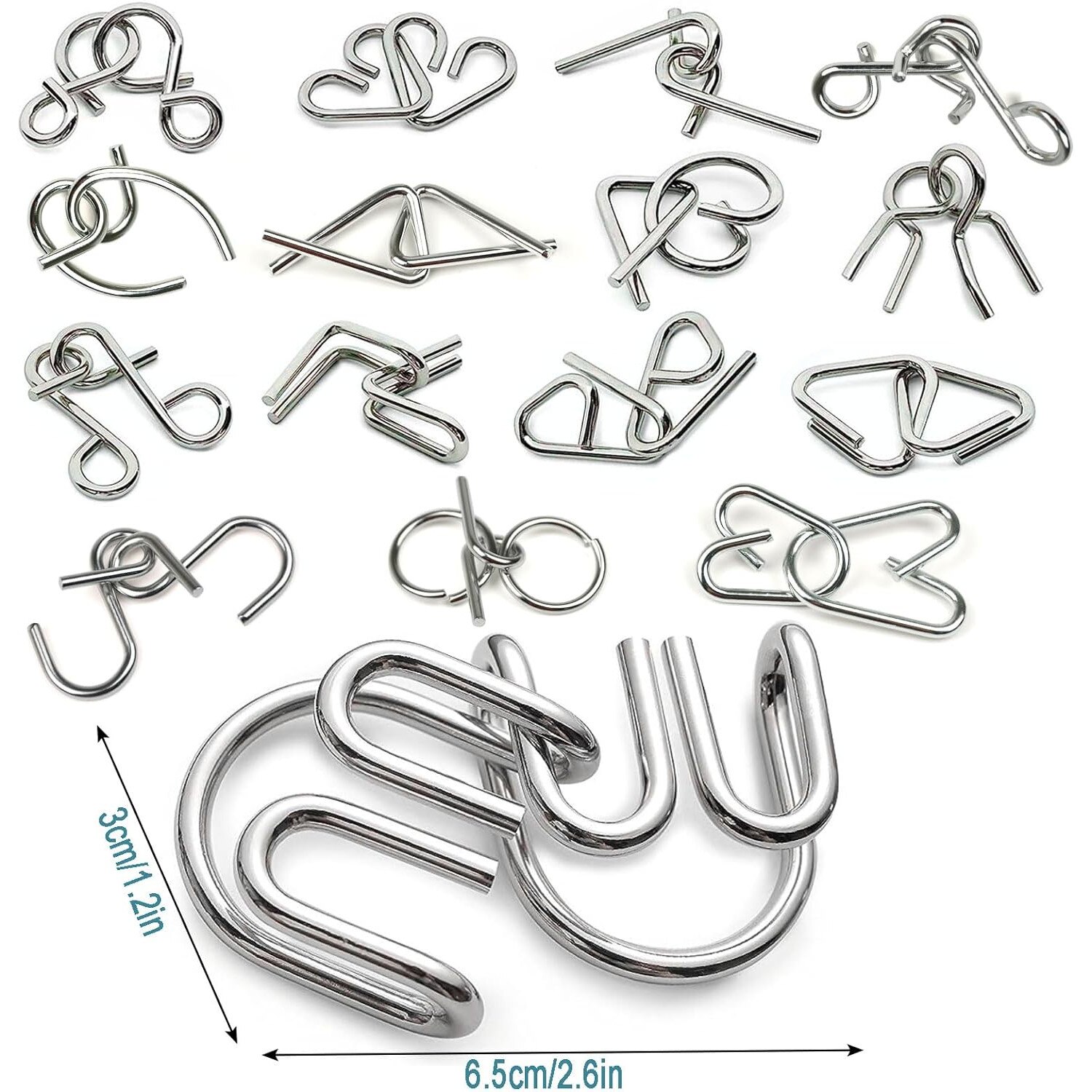 Set 2 puzzle-uri cu sarma metalica, JENUOS®, pentru copii si ...