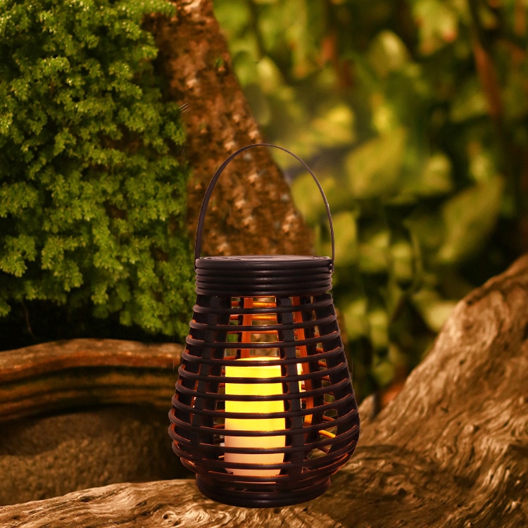 Lampa solara de gradina, Sunmostar, Ratan, Gri - eMAG.ro