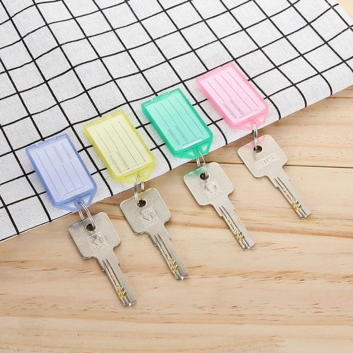 Set 80 brelocuri pentru chei, Sunmostar, Plastic, Multicolor - eMAG.ro