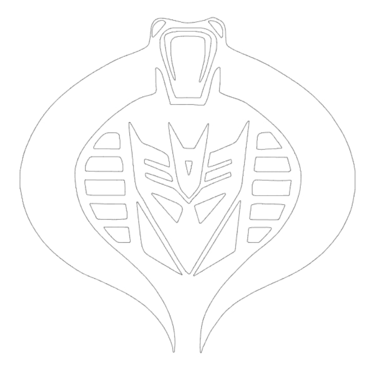 Sticker Cobra Transformers, alb, 20cm - eMAG.ro