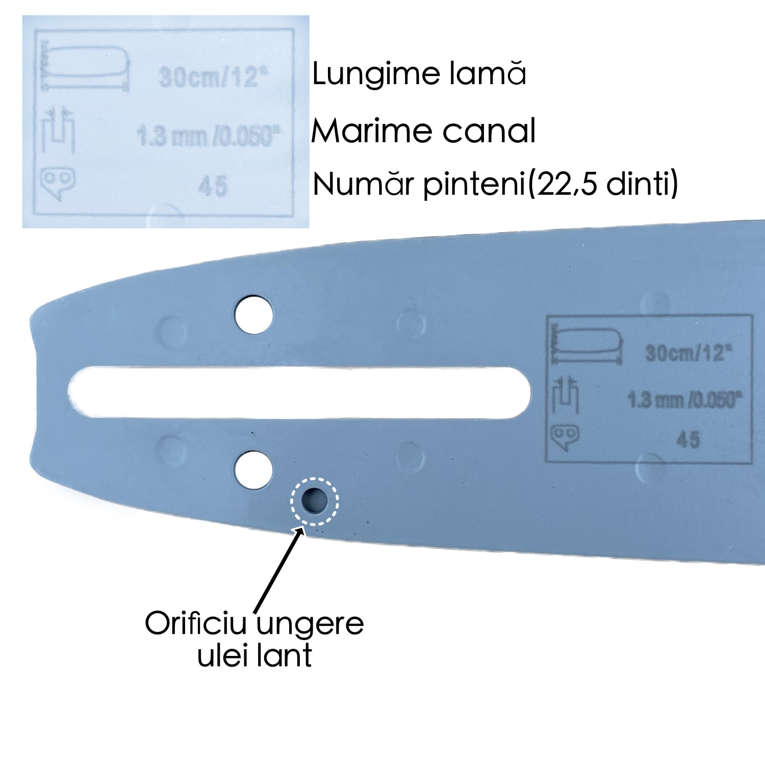Set lant si lama pentru drujba de constructii, 22, 5 dinti/45 pinteni ...