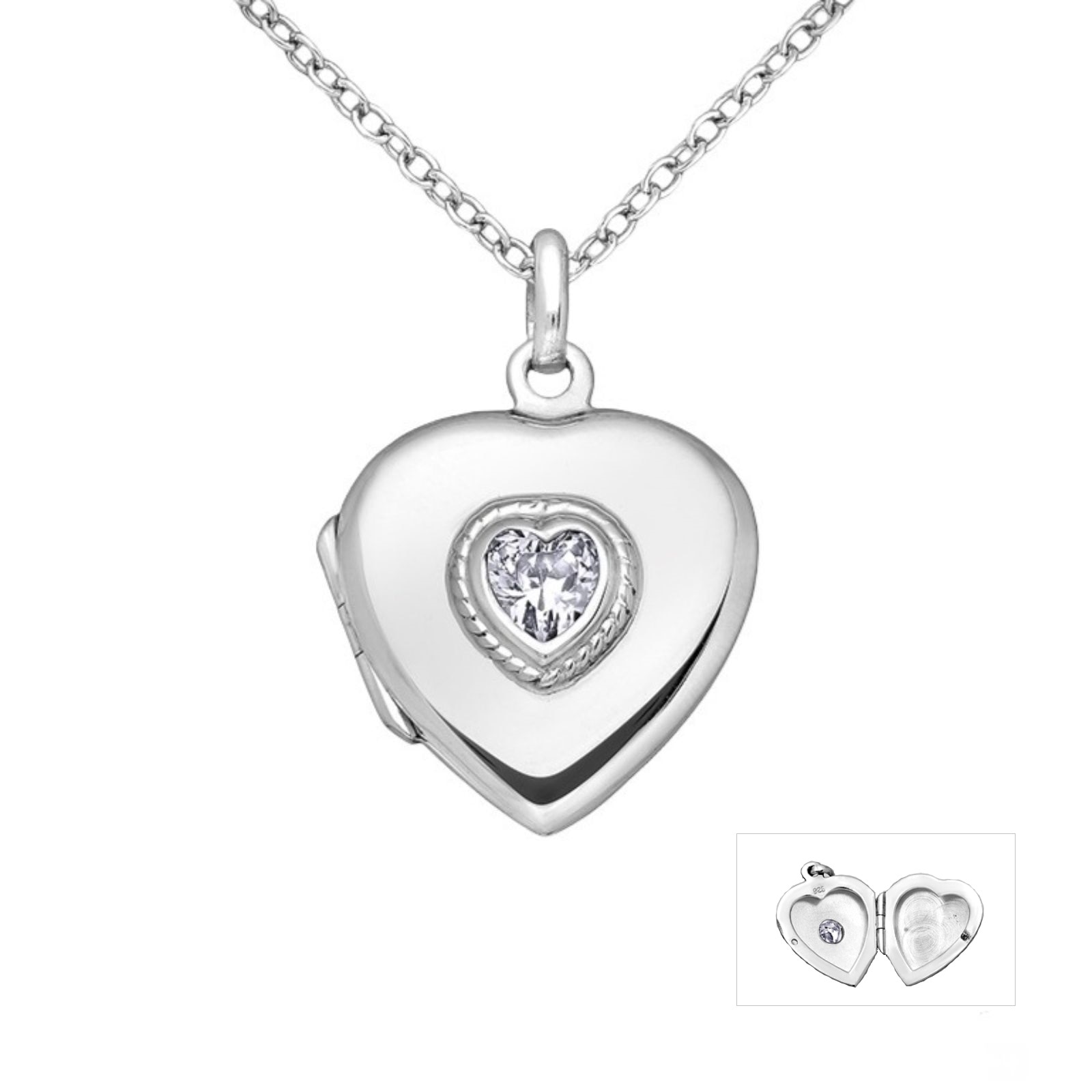 Medalion inima pentru poza argint - In My Heart - eMAG.ro