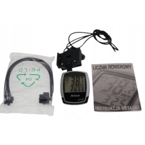 Computer cu fir pentru biciclete, Atech, 13 functii, 20-28", Negru/Gri ...