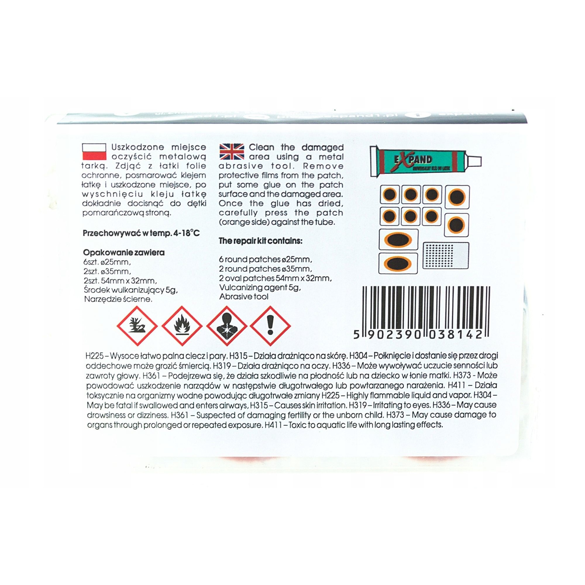 Set vulcanizare cu 10 petice si adeziv, Expand, Multicolor - eMAG.ro