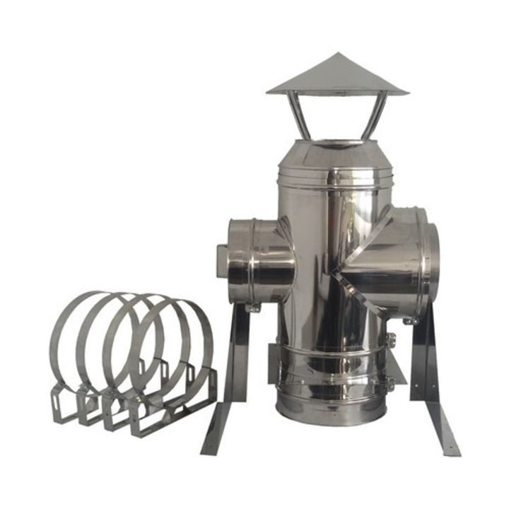 Kit Cos De Fum Dublu Perete Din Inox H=1 M Ø200 Mm - eMAG.ro