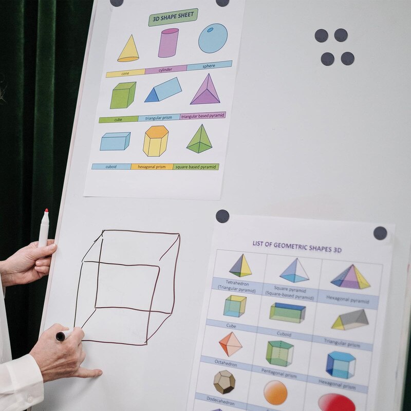 Set 10 magneti pentru tabla, JENUOS®, 30 mm, Negru - eMAG.ro