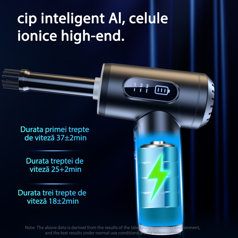 Aspirator portabil fara fir, Begleri, 50.000 rpm, 68 wati, 3 reglaje de ...