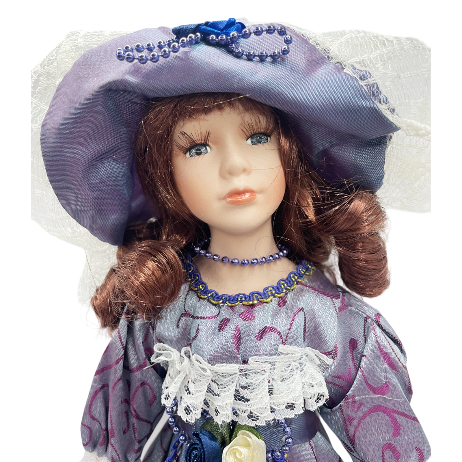 Papusa portelan Princess Miriam 30cm, Par saten, Vintage - eMAG.ro