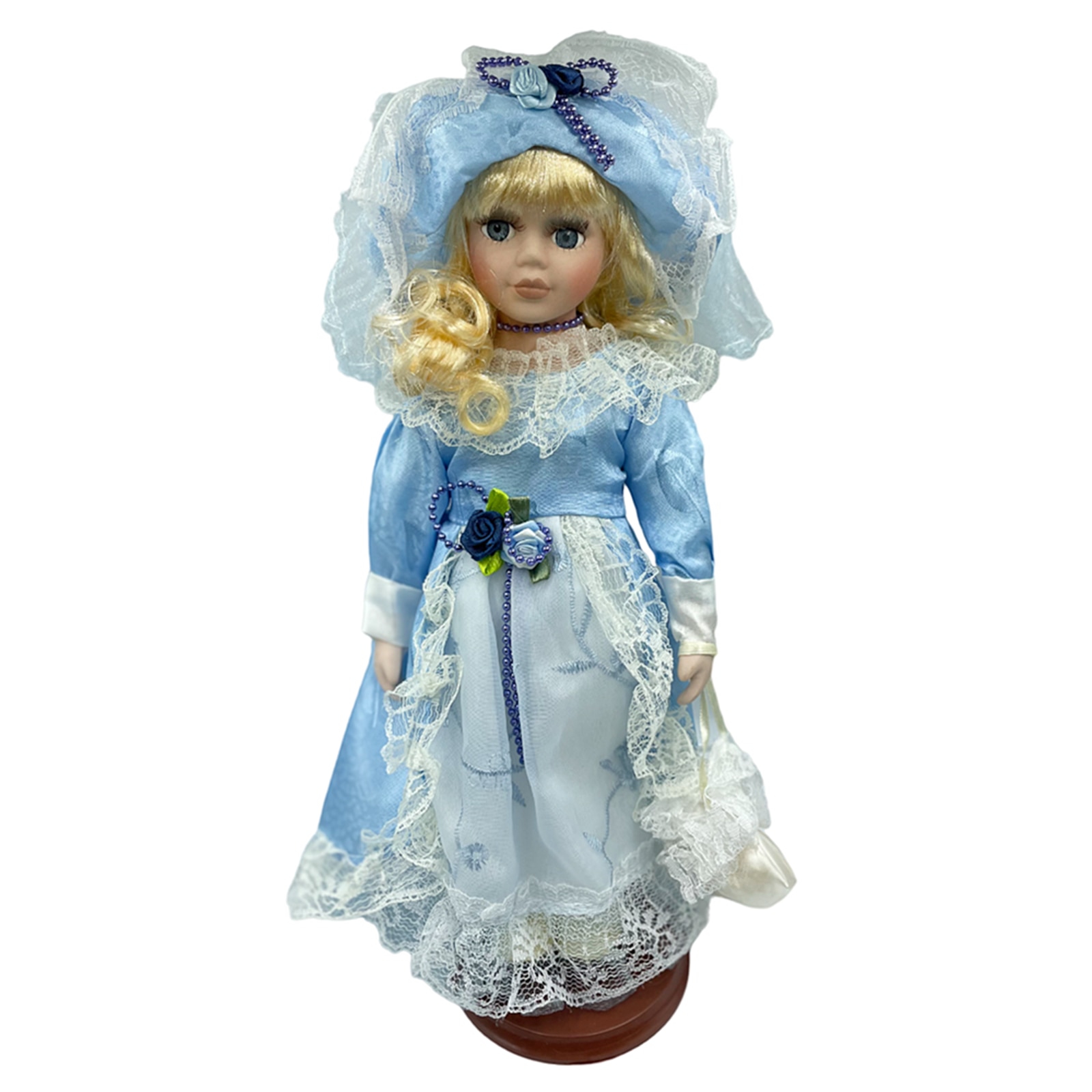 Papusa portelan Princess Alexis 30cm, Par blond, Vintage - eMAG.ro