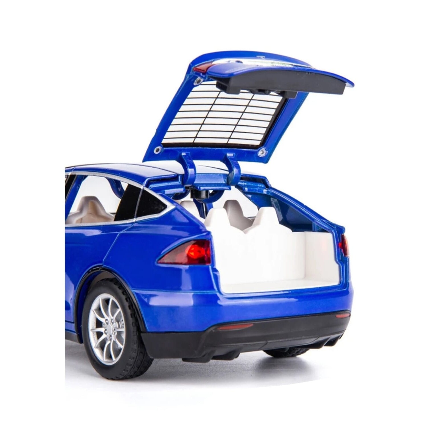 Masinuta metal mecanica, model Tesla X 90D, scara 1:22, sunete, usi ...