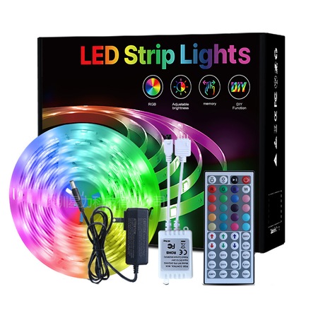 Banda de lumina LED de 15 metri, controler infrarosu cu 44 de taste, 18 ...
