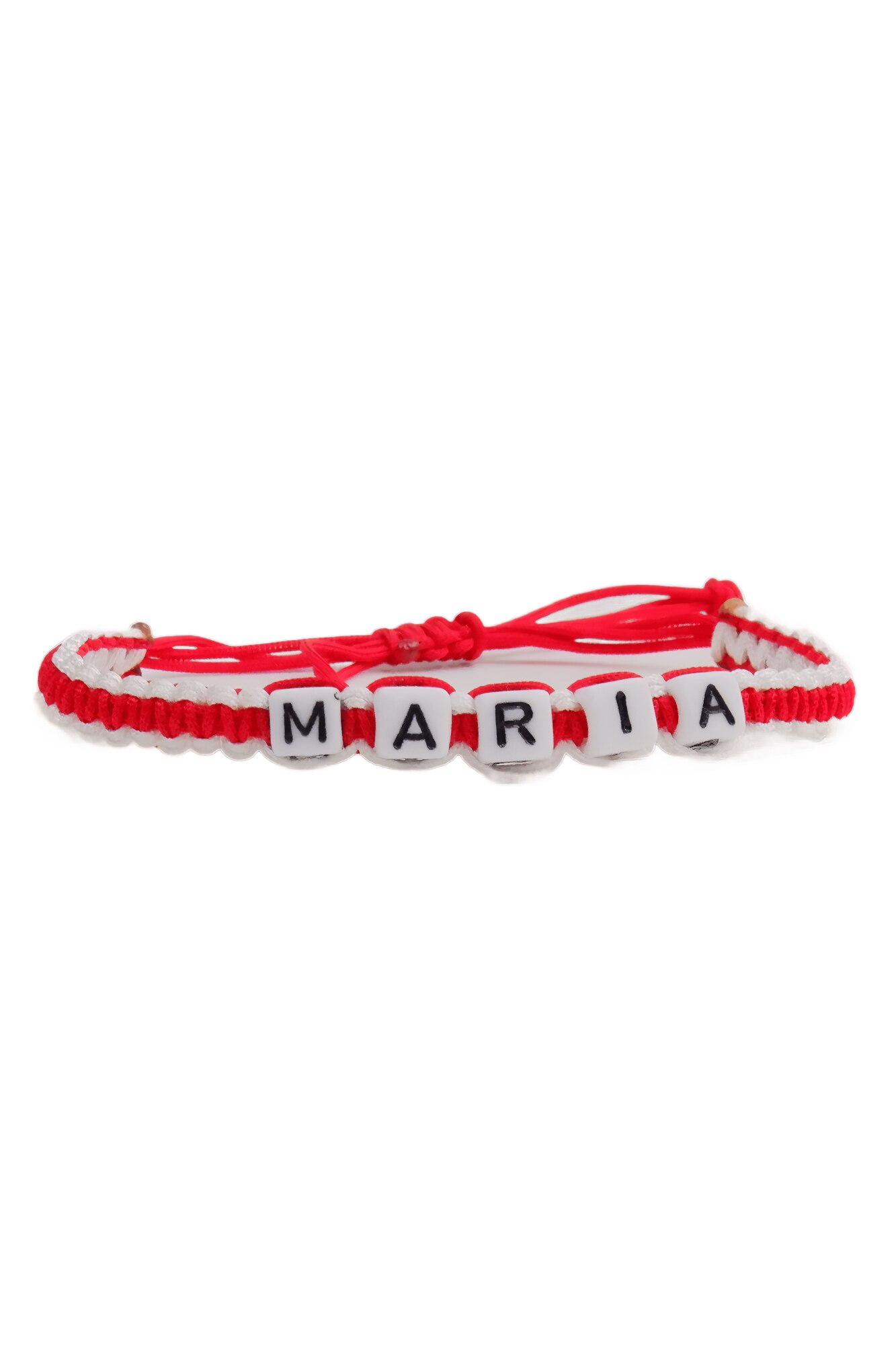 Bratara lucrata manual, Numele Maria, Rosu, 7 mm - eMAG.ro