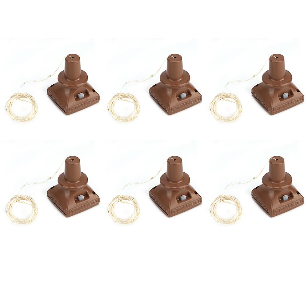 Set 6 figurine cu banda led LED, Plastic, 2m, Alb/Maro - eMAG.ro