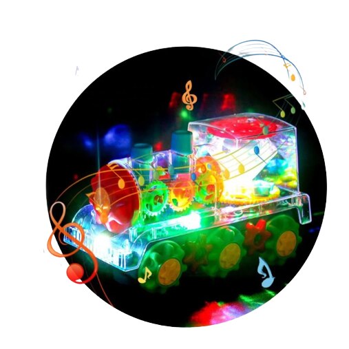 Jucarie interactiva, Trenulet muzical si cu lumini stroboscopice, Bubu ...