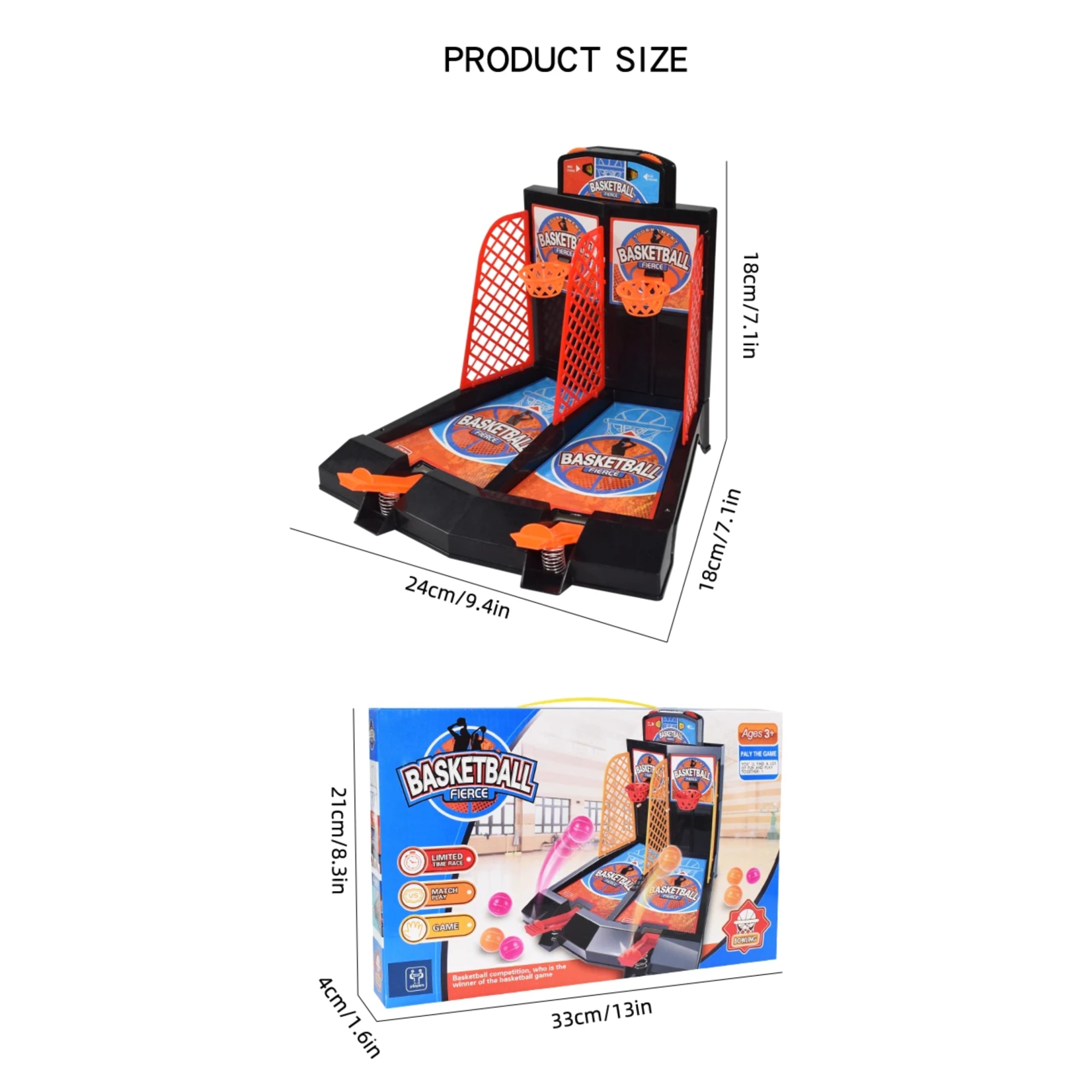 Joc interactiv Simulare Mini Baschet, Dublu, Antistres - eMAG.ro