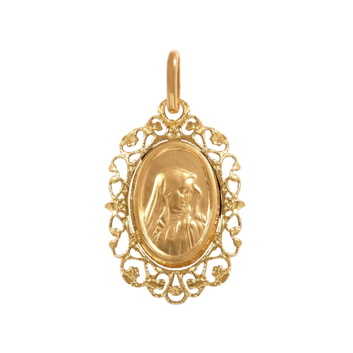 Medalion cu Fecioara Maria, Gold Lux, Aur, 14K, Auriu - eMAG.ro