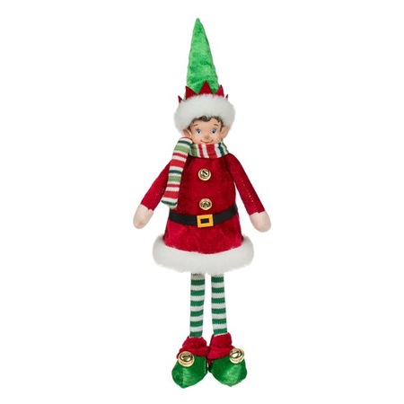 Figurina decorativa de Craciun Shopiens® Spiridus cu Fular cu dungi si ...