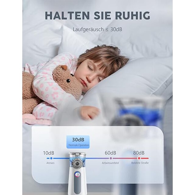 Set inhalator portabil pentru adulti si copii cu mustiuc si masca ...