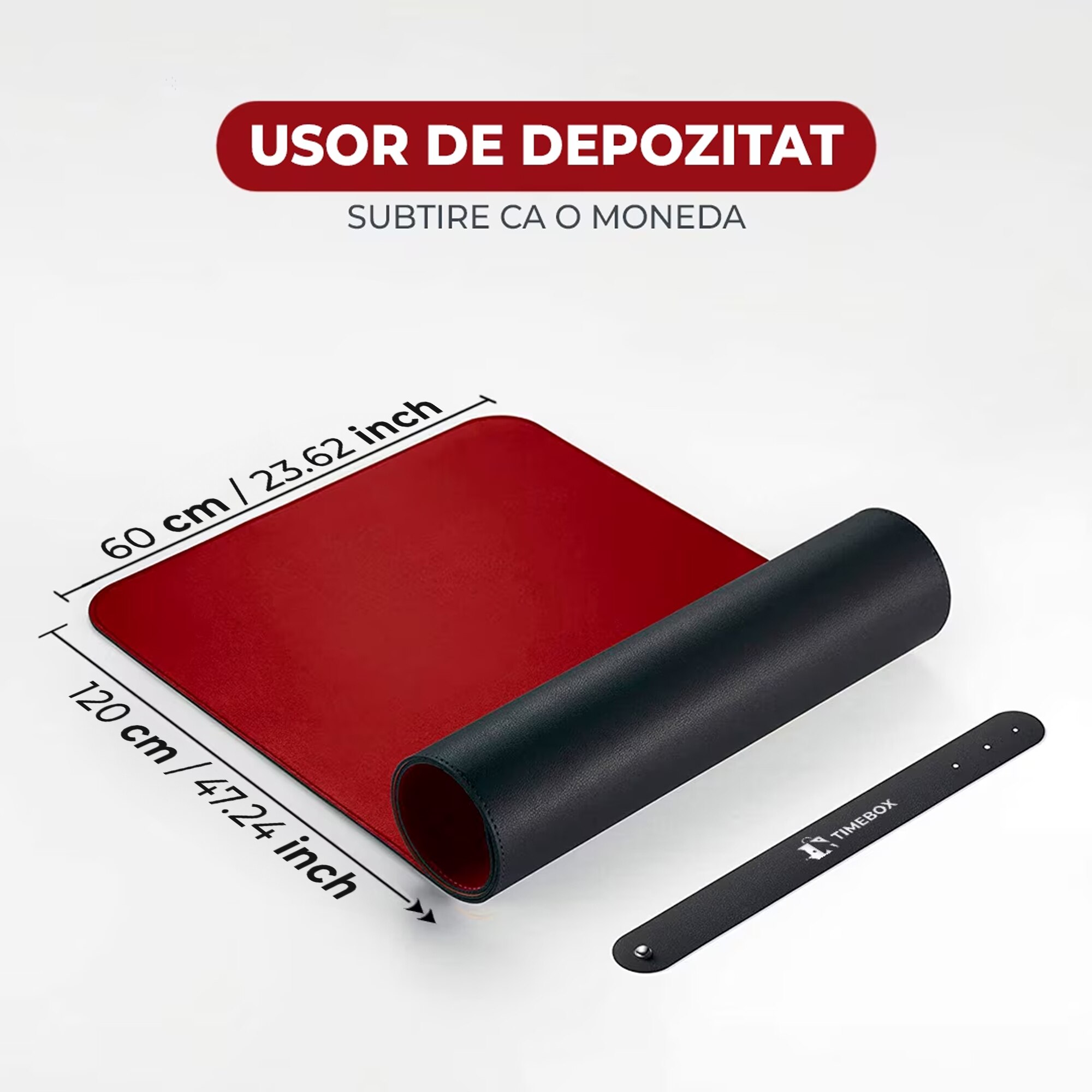 Mapa de birou XXL, Timebox, 120 x 60 cm, Cu 2 fete din Piele Ecologica ...