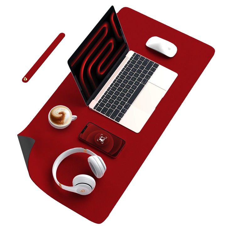 Mapa de birou XXL, Timebox, 120 x 60 cm, Cu 2 fete din Piele Ecologica ...