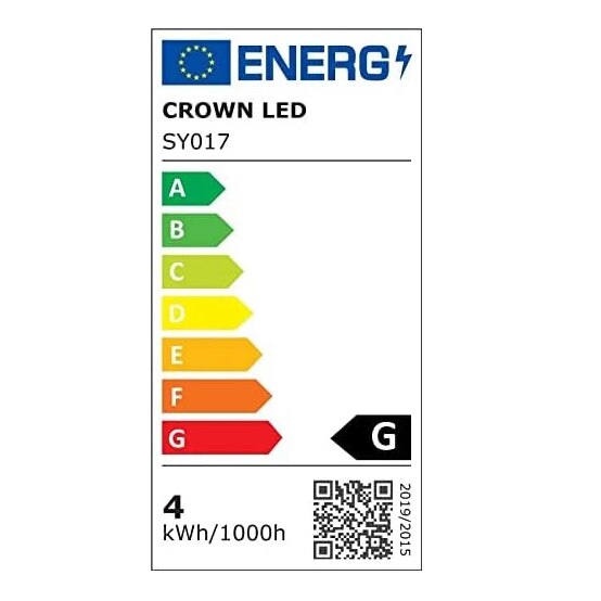 Комплект от 3 крушки Crown, LED, метал/стъкло, E27, 6 x 14 см, 5W - eMAG.bg