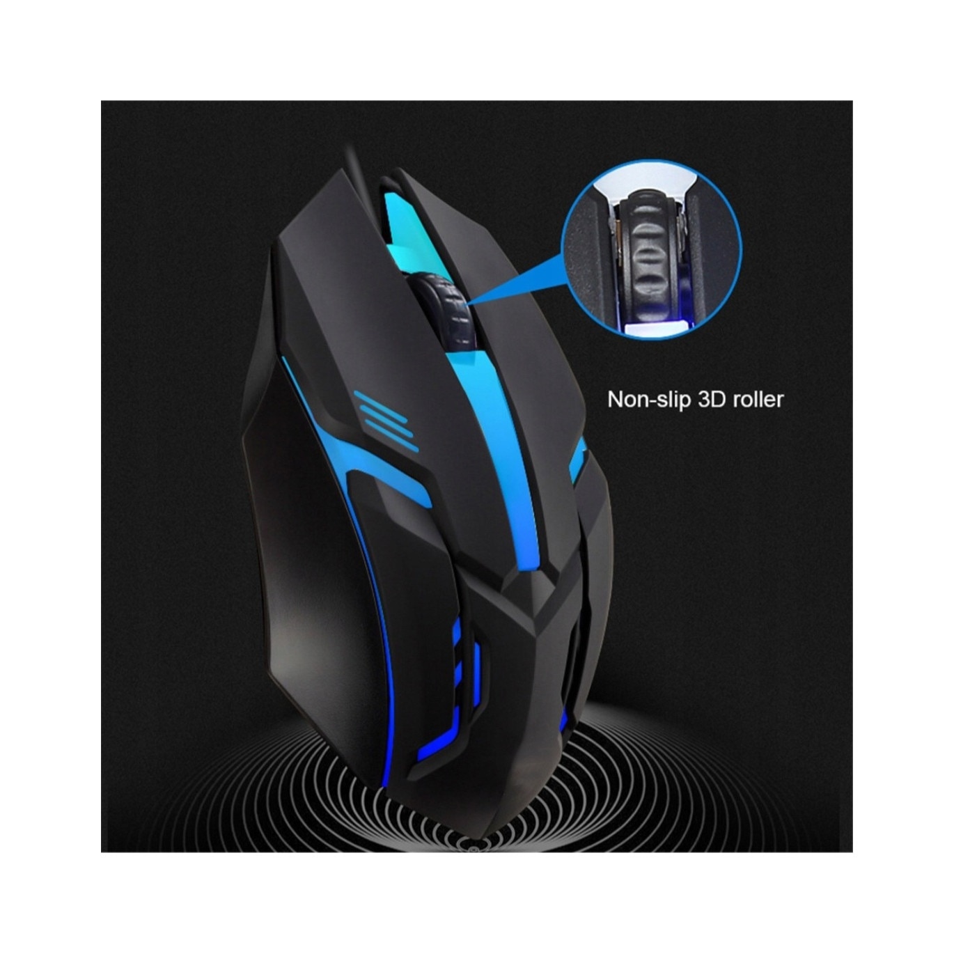 Mouse de gaming pentru gameri, 1200 DPI, Negru, USB - eMAG.ro