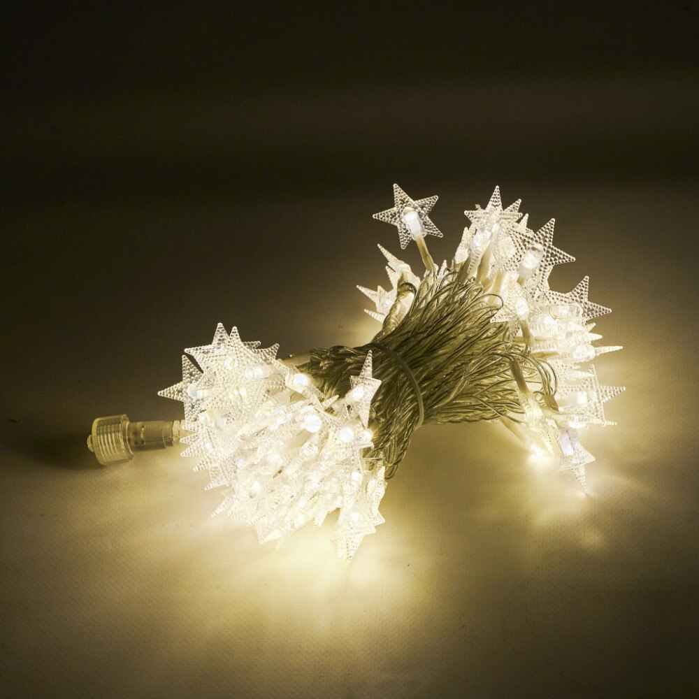 Коледни лампички 10 м звезда модел Led със 100 Led Топло бял Emag Bg