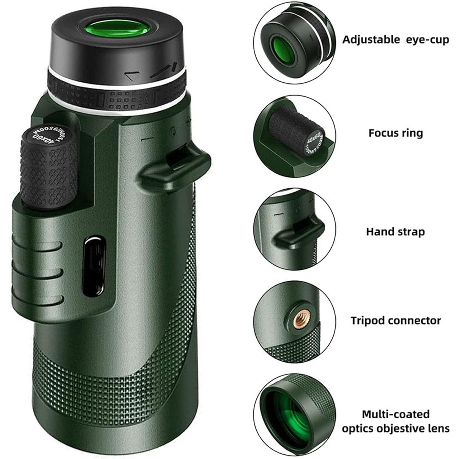 Monoclu Telescop profesional idepet®, HD 80x100 Prisma BaK-4 Dual Focus ...