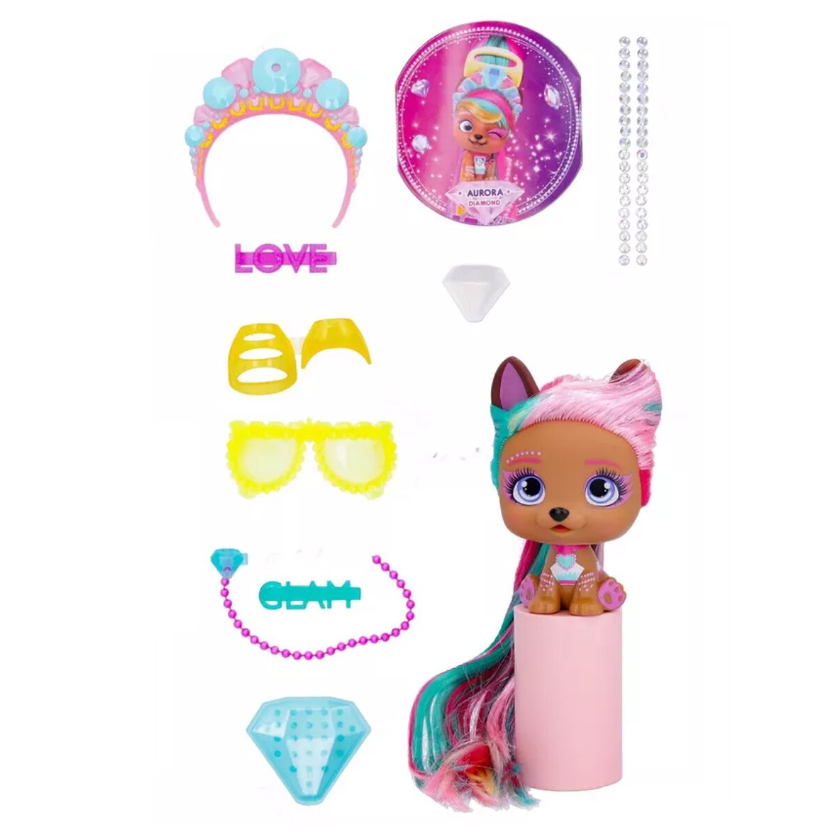 Papusa I Love VIP Pets Cats, Glam Gems, Aurora - eMAG.ro