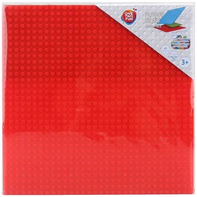 Placa de constructie compatibila Lego, rosu 26x26cm - eMAG.ro