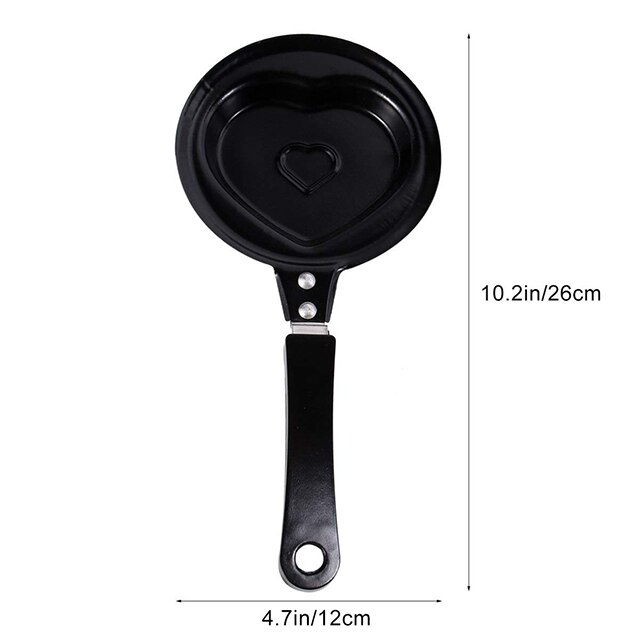 Tigaie inima, Otel, Negru - eMAG.ro