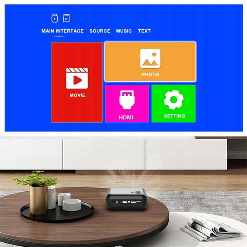 Mini Videoproiector Zenwire A10 pentru telefon mobil FULL HD WiFi LED ...